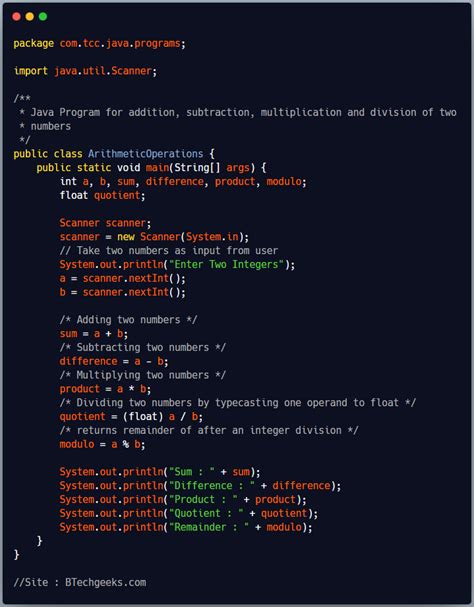 subtraction in java java program for addition subtraction multiplication and division of two