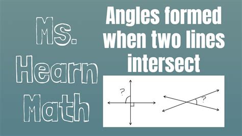 When 2 Lines Intersect What Do They Form