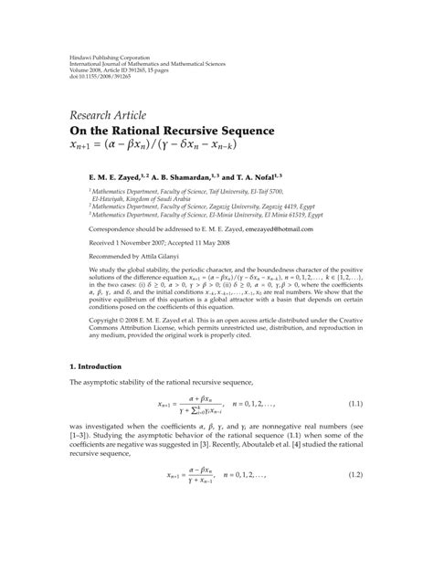 pdf on the rational recursive sequence x n 1 α − β x n γ − δ x n − x n − k