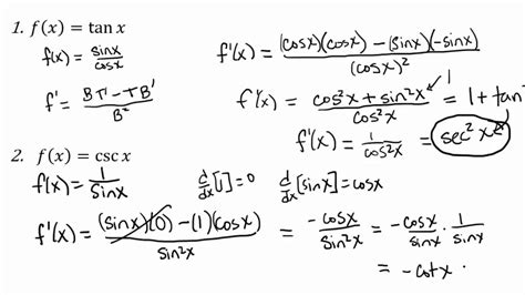 quotient rule derivative