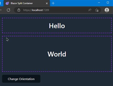 Blazor Toolbelt Blazor SplitContainer