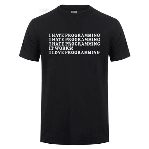 buy i hate code programming computer programmer coding men short sleeve male comedy funny t