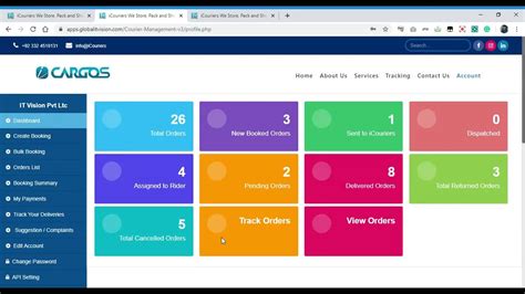 courier service management system demo youtube