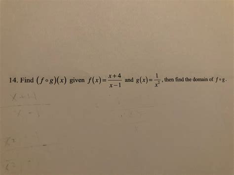 answered 14 find fog x given f x and g x … bartleby