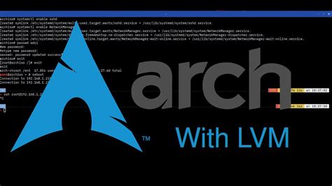 How To Install And Get Started With Arch Linux With Lvm Installation Youtube
