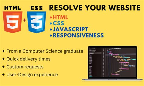 fix your html css javascript errors or any responsive issues by dchivelly fiverr