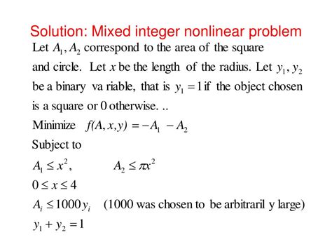 ppt examples of various formulations of optimization problems powerpoint presentation id 339748
