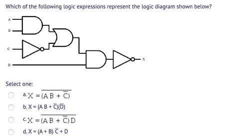 solved which of the following logic expressions represent