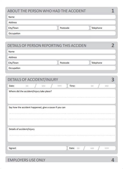 21 Accident Report Templates Docs Pages PDF Word Free Premium