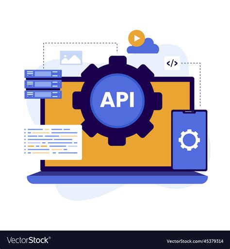 application programming interface concept vector image