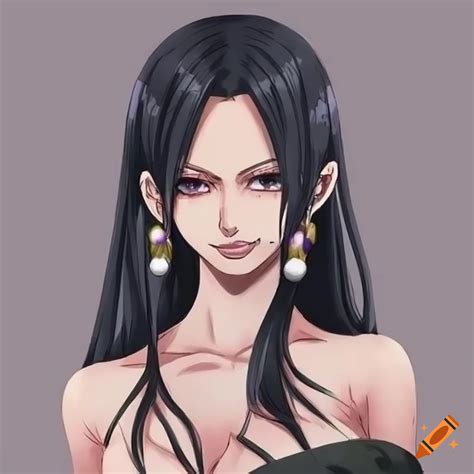 Gorgeous Black Haired Anime Girl Who Looks Like A Cross Between Robin And Boa Hancock In One