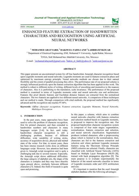 pdf enhanced feature extraction of handwritten characters and recognition using artificial