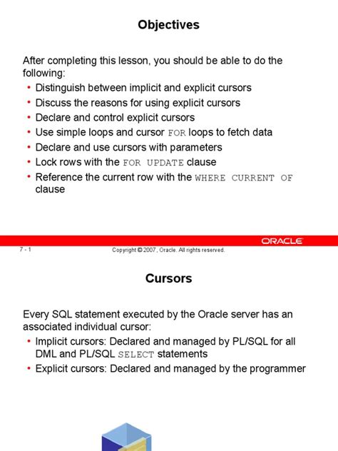 5 using explicit cursors pdf pl sql sql