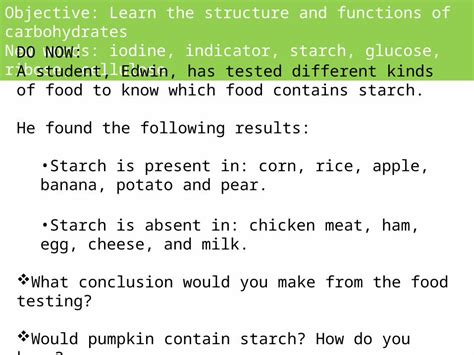 PPT Objective Learn The Structure And Functions Of Carbohydrates New