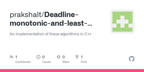 github prakshalt deadline monotonic and least laxity first scheduling an implementation of