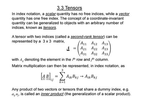 3 3 3 4 ho l8 tensors kronecker delta 3 tensors in index notation a scalar quantity has no