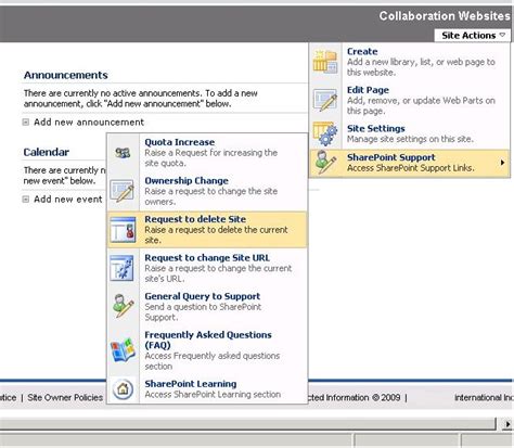 creating custom menu with sub menus under site actions in sharepoint sharepoint diary