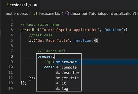 webdriverio vs code intellisense