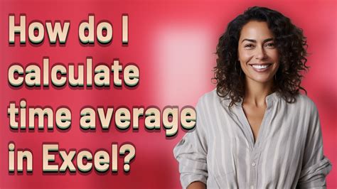 How Do I Calculate Time Average In Excel YouTube