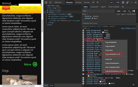 style editing for css in js frameworks microsoft edge development microsoft learn