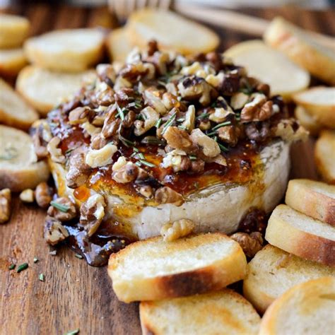 Honey Baked Brie With Fig Jam And Walnuts Simply Scratch