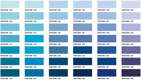 Pantone Color Chart Blue