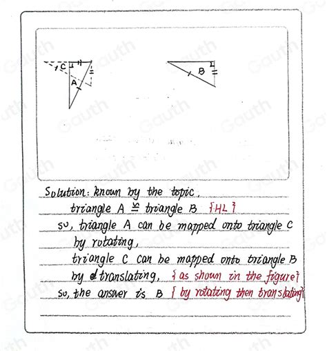 solved can triangle a be mapped onto triangle b using rigid transformations a triangle a can