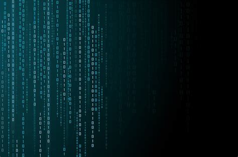 premium vector abstract technology binary code background with binary data fall from the top
