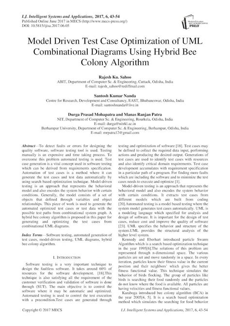 pdf model driven test case optimization of uml combinational · generating and optimizing