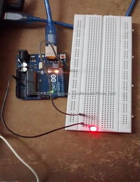 node js with arduino controlling brightness of led th