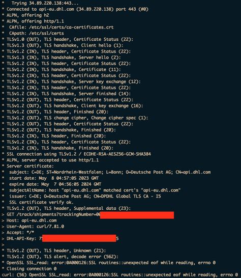 dhl node error socket hang up questions n8n