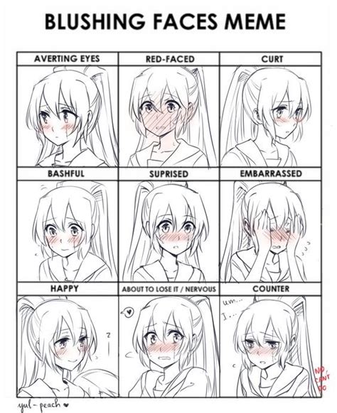 Anime Blushing Face