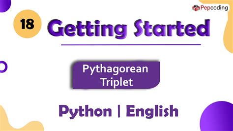 Pythagorean Triplet Module Basics Of Programming In English
