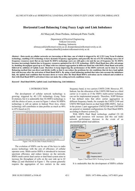 pdf horizontal load balancing using fuzzy logic and link …technology enabling lte technology