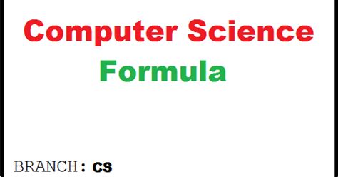 [pdf] computer science formula book