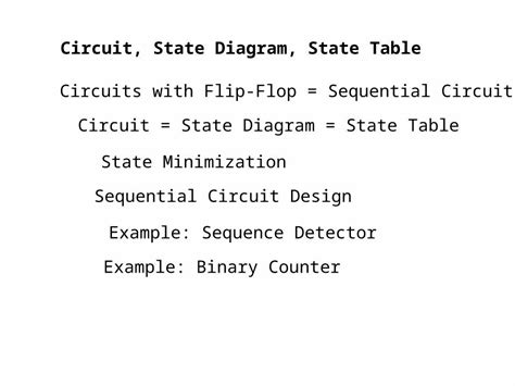 PPT Circuit State Diagram State Table Circuits With Flip Flop
