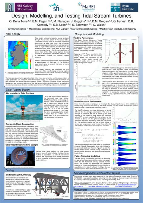 pdf design modelling and testing tidal stream turbines