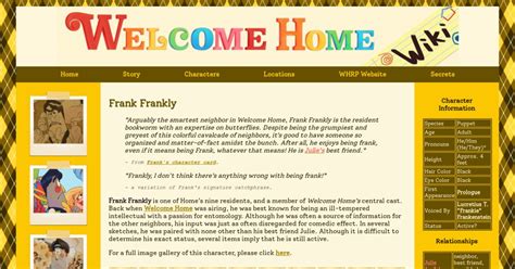 Frank Frankly Welcome To Welcome Home