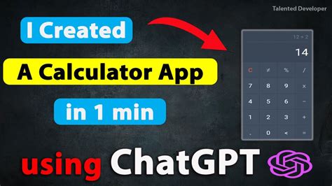 i created a calculator app in 1 minute using chatgpt chatgpt calculator chatgpt youtube