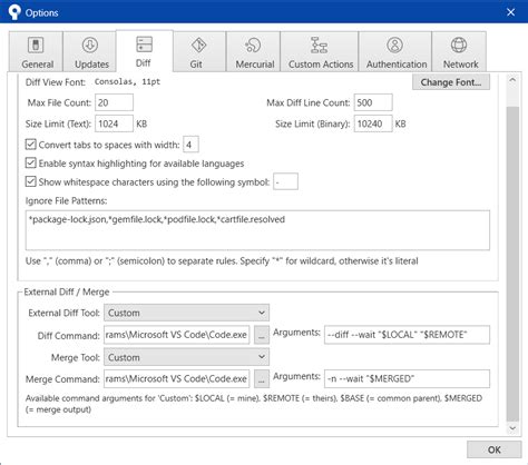 git how to use vs code as merge and diff tool in sourcetree stack overflow