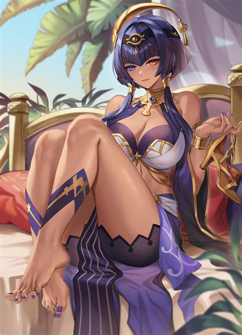 Rule 34 1girls Barefoot Blue Eyes Candace Genshin Impact Dark Skinned Female Egyptian Feet