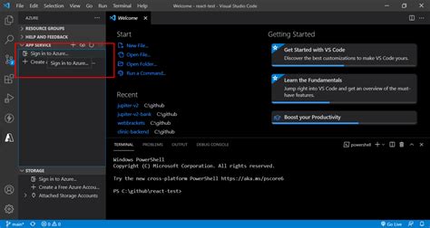 deploy reactjs using azure