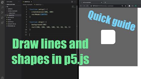 how to draw lines and shapes in p5 js tutorial 2 youtube