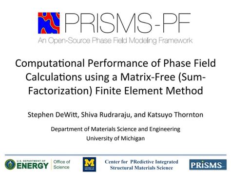 computational performance of phase field calculations using a matrix free sum factorization