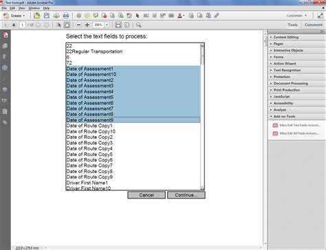 acrobat mass edit fields actions try67 custom pdf tools