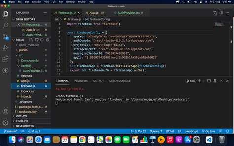 Src Firebase Js Module Not Found Can T Resolve Firebase In Users