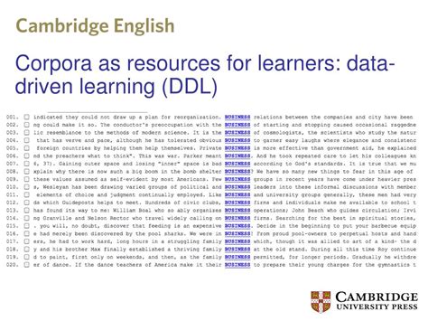 ppt applications of corpus analysis in eap research learning and teaching powerpoint