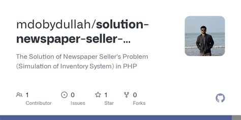 GitHub Mdobydullah Solution Newspaper Seller Problem Simulation The