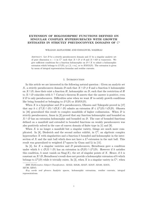 pdf extension of holomorphic functions defined on singular complex hypersurfaces with growth