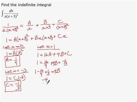 integration by partial fractions example 3 youtube